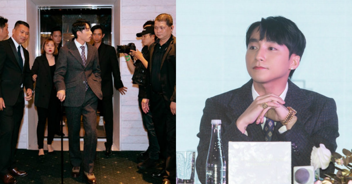 Chủ tịch Sơn Tùng ‘dát vàng’ đầy người, chống gậy ba toong dự sự kiện ...