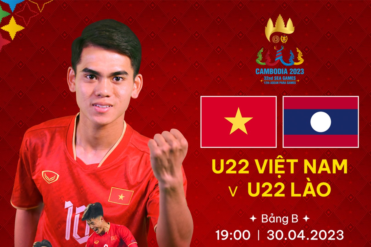 Link xem trực tiếp U22 Việt Nam vs U22 Lào, 19h00 30/04/2023, SEA Games 32 - Tinmoi